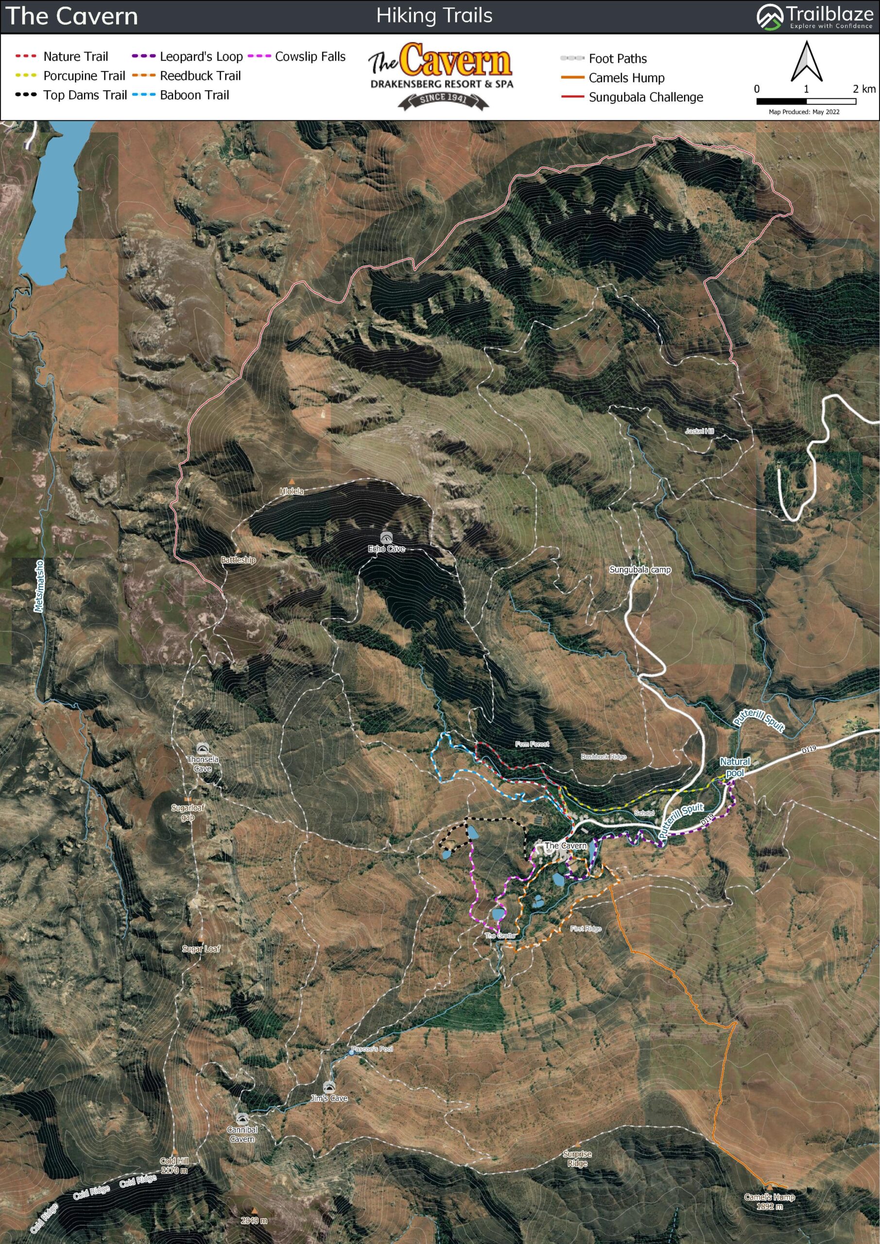 The Cavern Hiking Map – Trailblaze